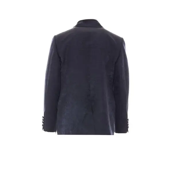 Valentino Garavani Double Breasted Jacket With Fringed Scarf