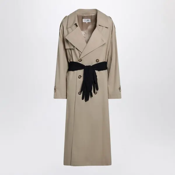 MAISON MARGIELA Cotton Trench Coat - Cream