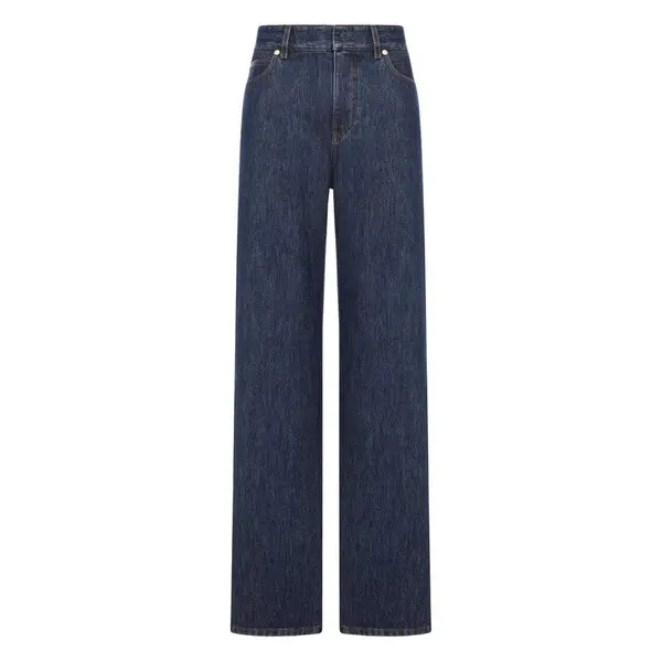 Fendi Denim Wide-leg Jeans - Blue