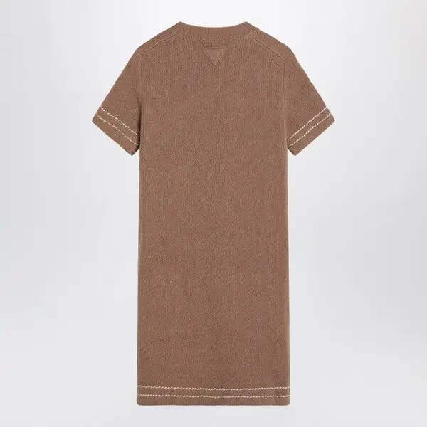 Prada Camel-coloured Cashmere Short Dress