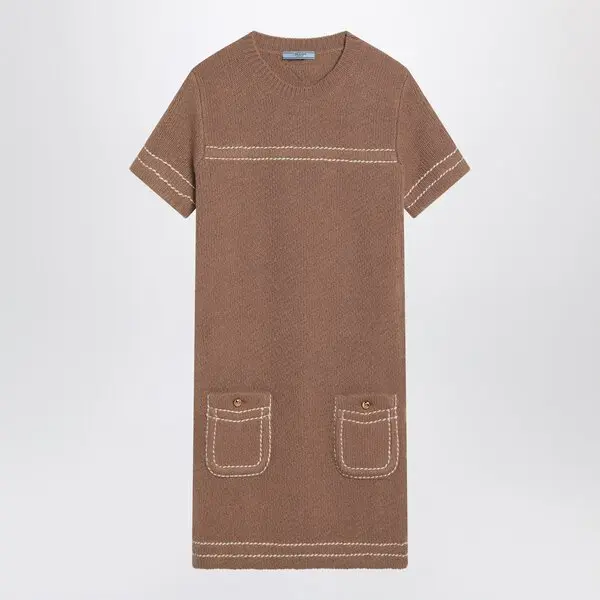 Prada Cashmere Short Dress - Brown