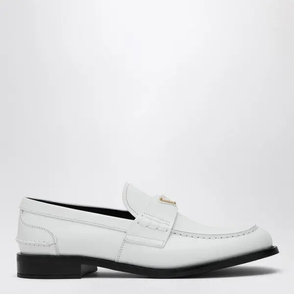 Prada Brushed Leather Loafer - White