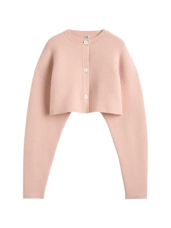 TOTEME Wool Cropped Cardigan - Multicolor
