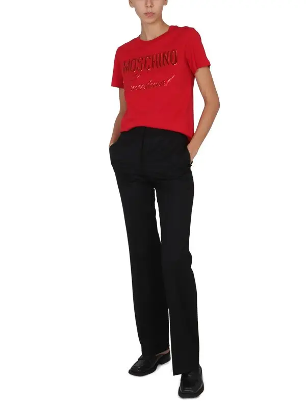Moschino Wool Grain De Poudre Pants