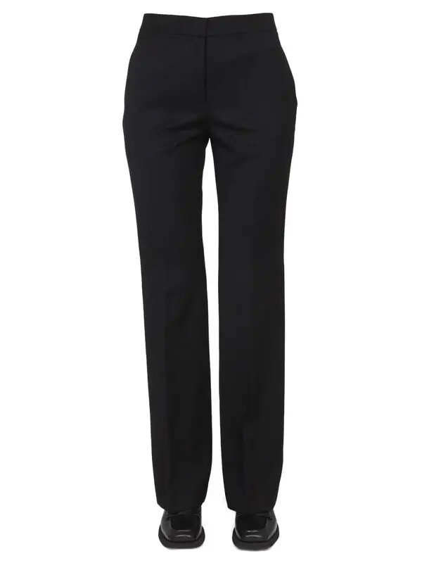 Moschino Wool Grain De Poudre Pants - Black