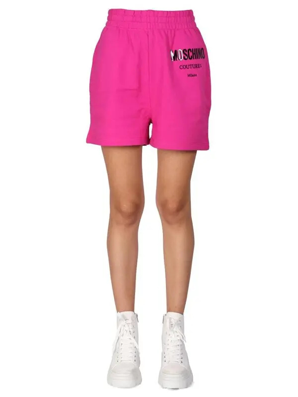 Moschino Shorts With Vinyl Logo