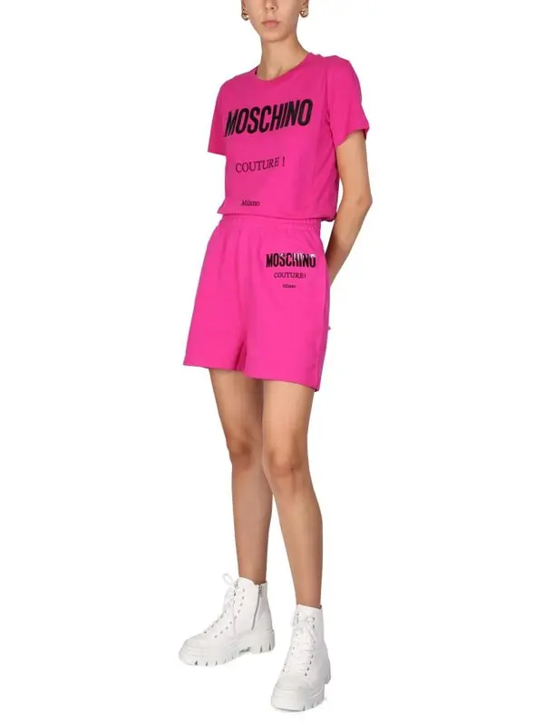 Moschino Shorts With Vinyl Logo