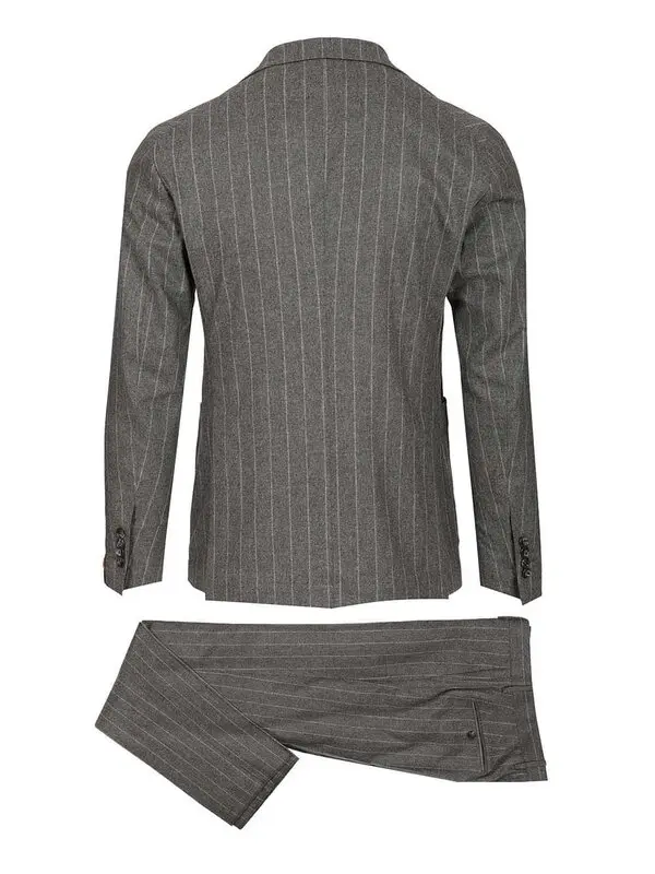 Tagliatore Montecarlo Pinstriped Suit - Gray