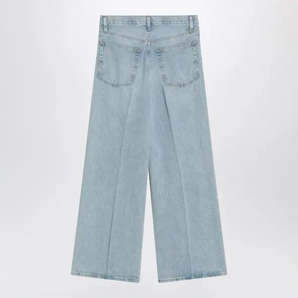 FRAME Organic Denim Low Baggy Wide Leg Jeans - Blue