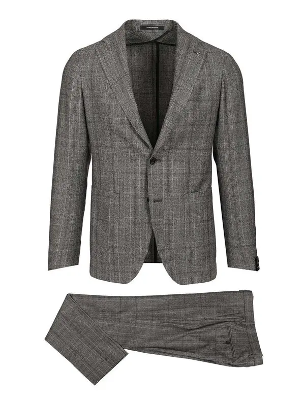 Tagliatore Montecarlo Prince Of Wales Suit I - Gray