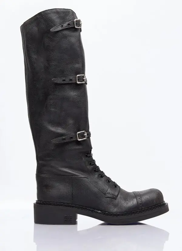 Miu Miu High Leather Boots