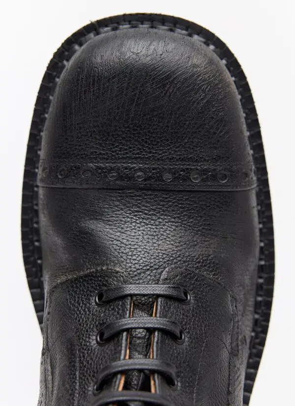 Miu Miu High Leather Boots - Black