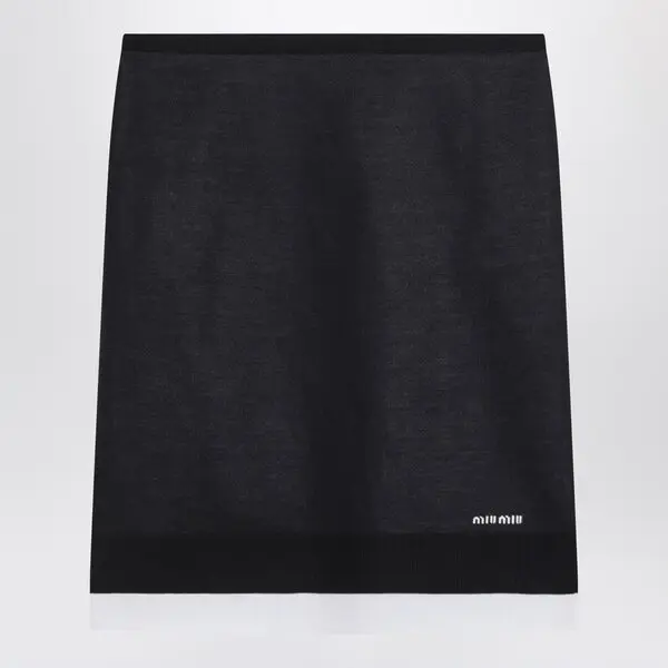 Miu Miu Skirt With Double Layer /white