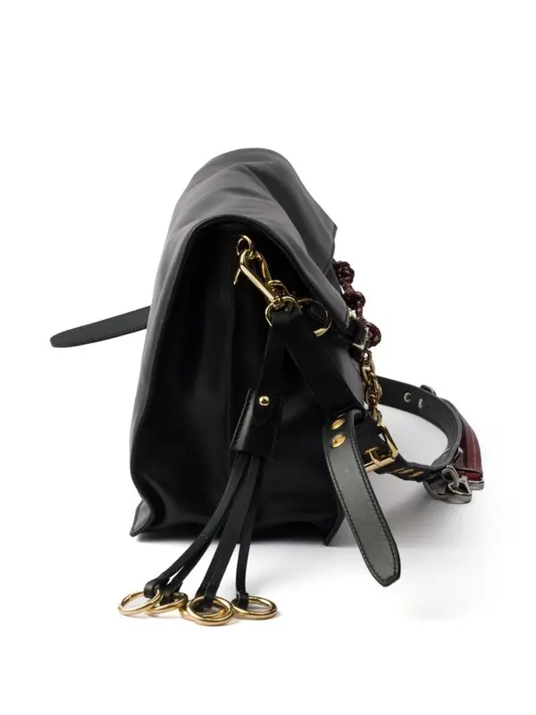 Prada Soft Sound Large Leather Shoulder Bag