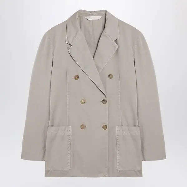 Palm Angels Beige Double-breasted Cotton Jacket
