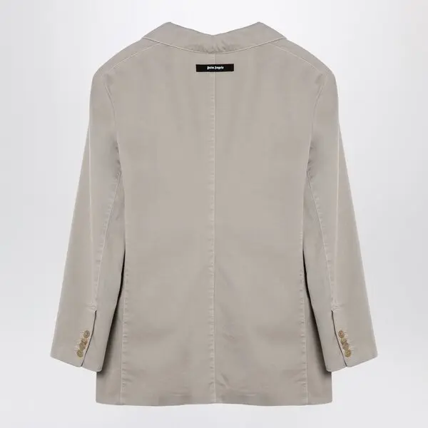 Palm Angels Beige Double-breasted Cotton Jacket