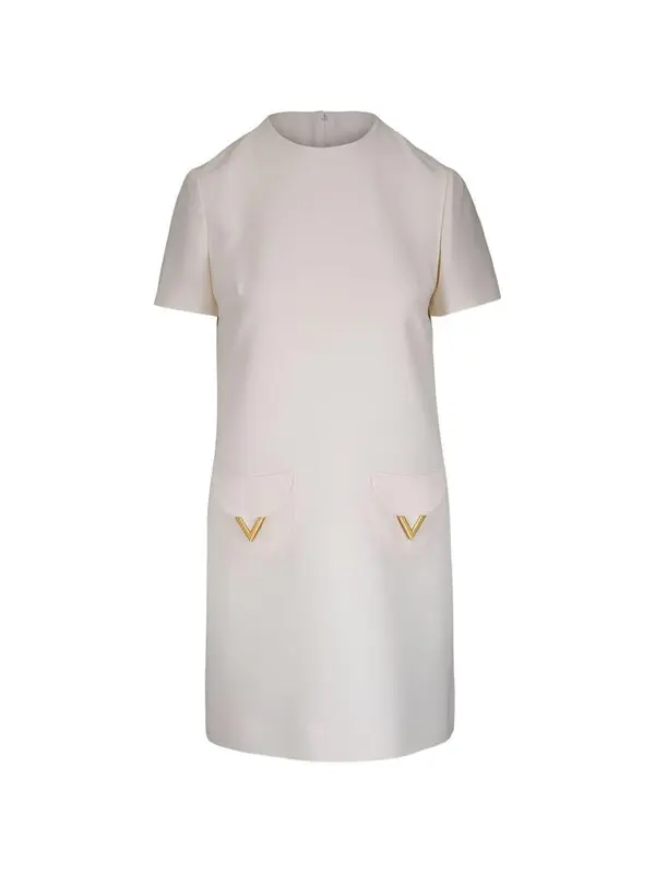Valentino Garavani Vlogo Signature Wool And Silk Dress - Multicolor