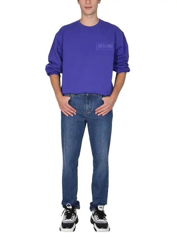 Moschino Patch Sweatshirt - Blue