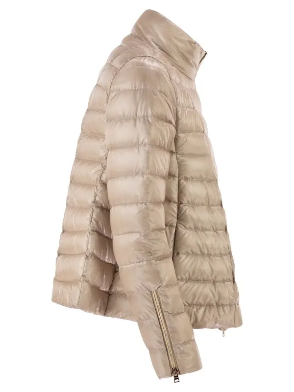 Herno Ultra-light Satin Down Jacket With Flared Back