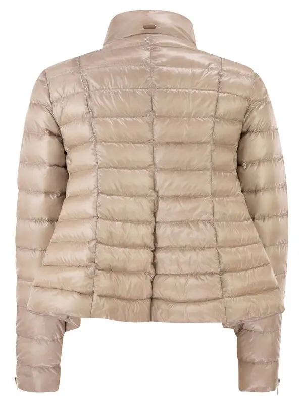 Herno Ultra-light Satin Down Jacket With Flared Back - Multicolor