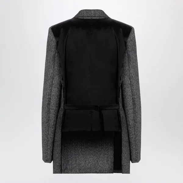 Prada Double-breasted Jacket In Prince Of Wales