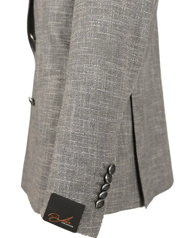 Tagliatore Double-breasted Herringbone Jacket - Gray
