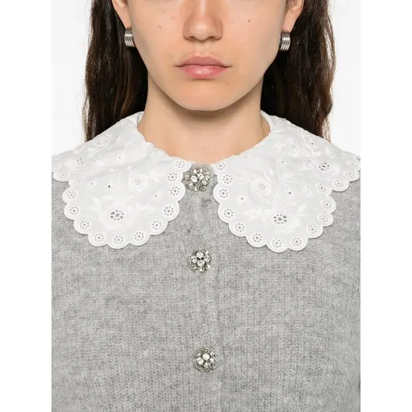 SELF-PORTRAIT Grey Knitwear Cardigans