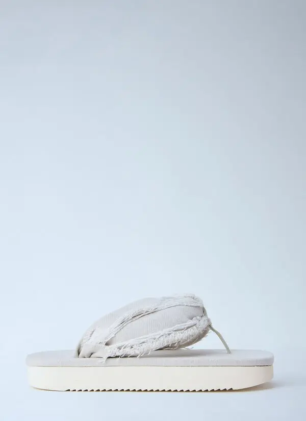 Rick Owens Frayed Edge Thong Sandals