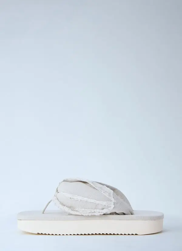 Rick Owens Frayed Edge Thong Sandals