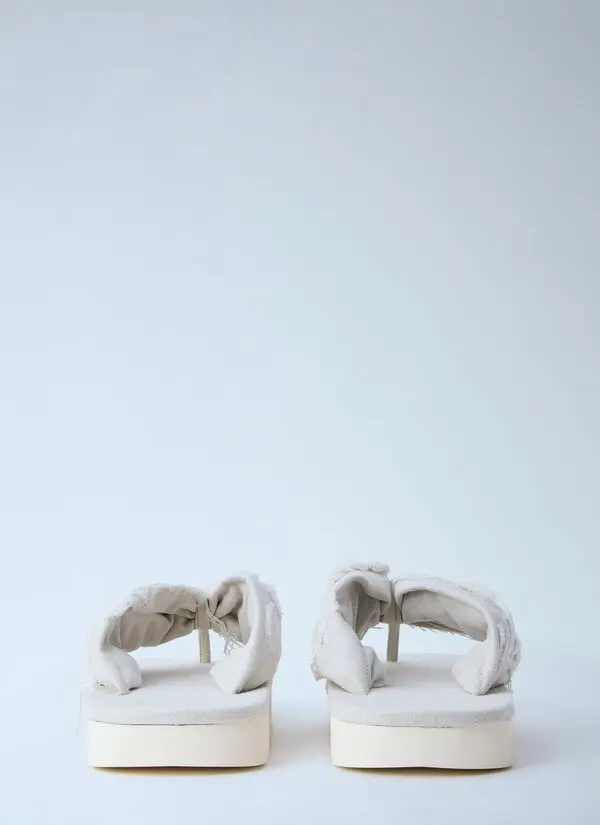 Rick Owens Frayed Edge Thong Sandals