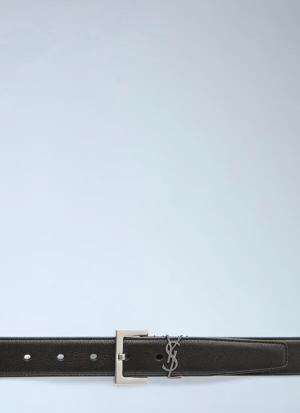 Saint Laurent Leather Belt - Black