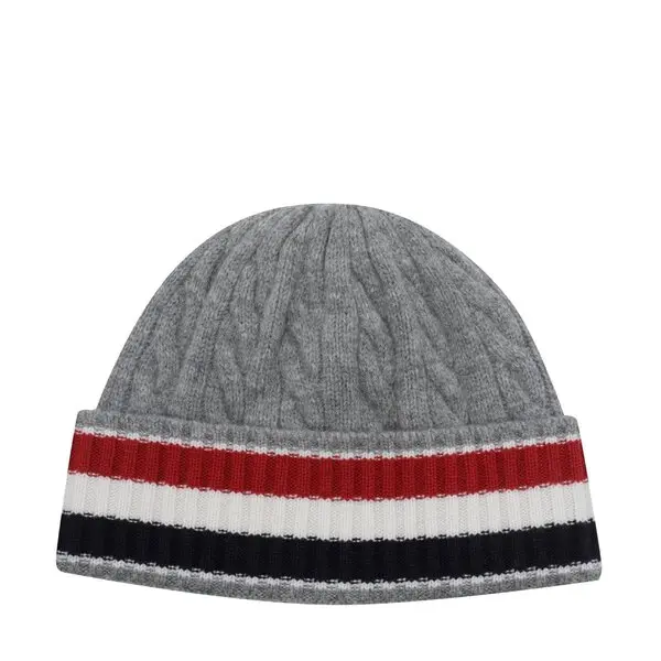 Thom Browne Logo Beanie - Gray