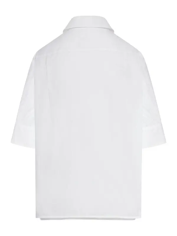 JIL SANDER Semi-transparent Cotton Shirt - White