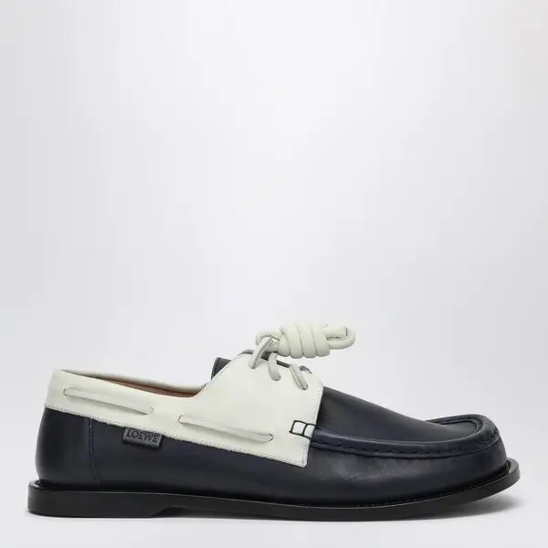 Loewe Leather Campo Boat Shoe - Blue