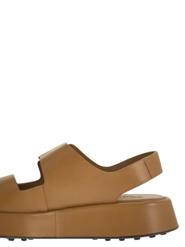 TOD'S Leather Sandal With Buckle