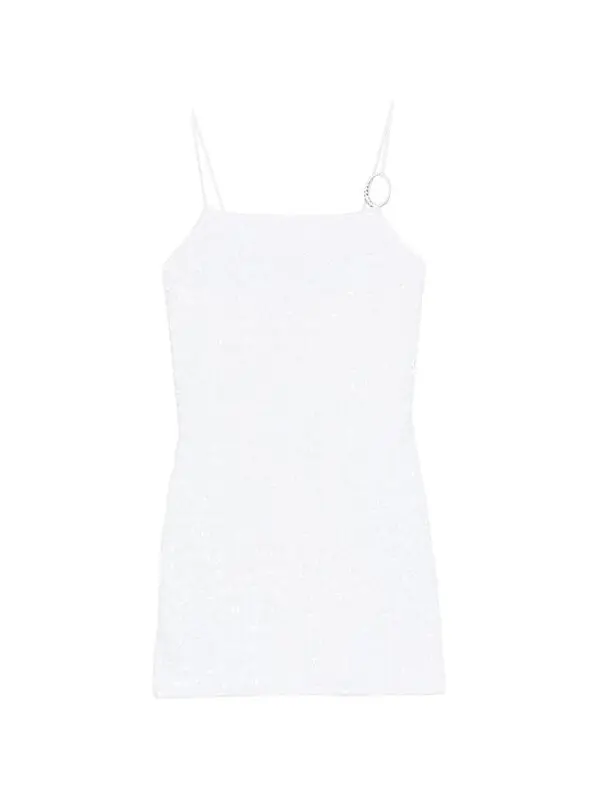 Oseree Sequin Mini Dress - White