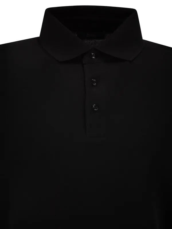 Herno Cotton Jersey Polo Shirt - Black