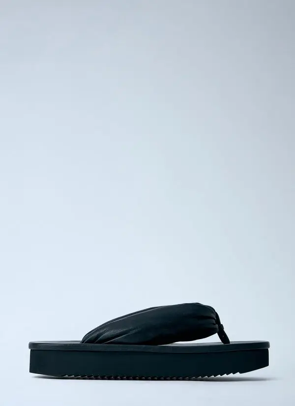 Rick Owens Hollywood Flip Flop Leather Sandals