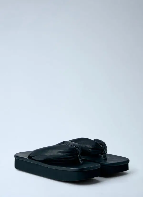 Rick Owens Hollywood Flip Flop Leather Sandals