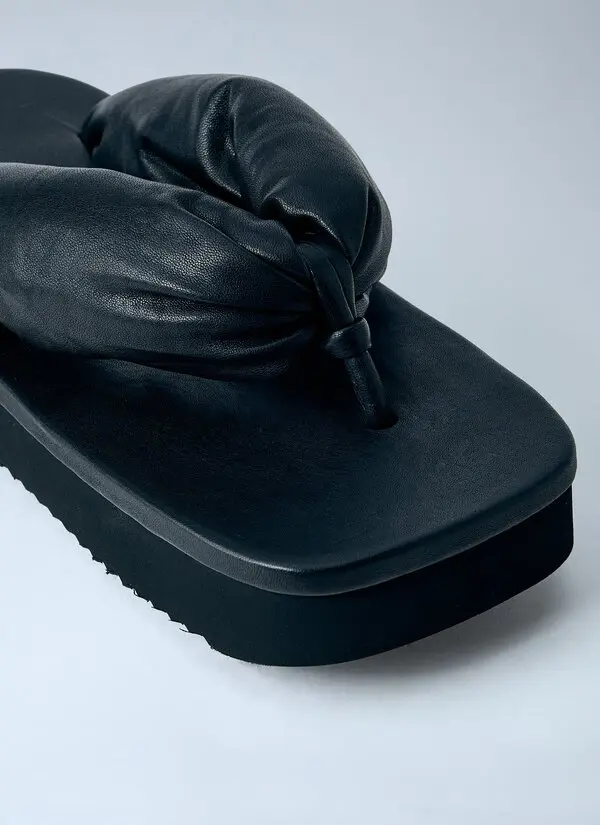 Rick Owens Hollywood Flip Flop Leather Sandals