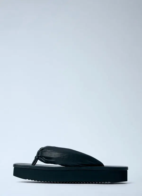 Rick Owens Hollywood Flip Flop Leather Sandals