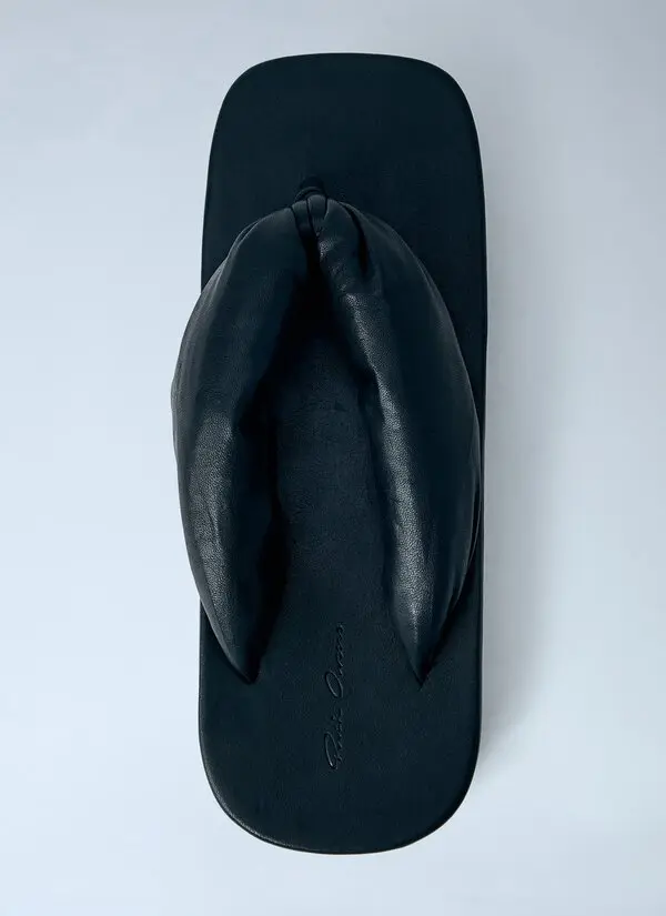 Rick Owens Hollywood Flip Flop Leather Sandals