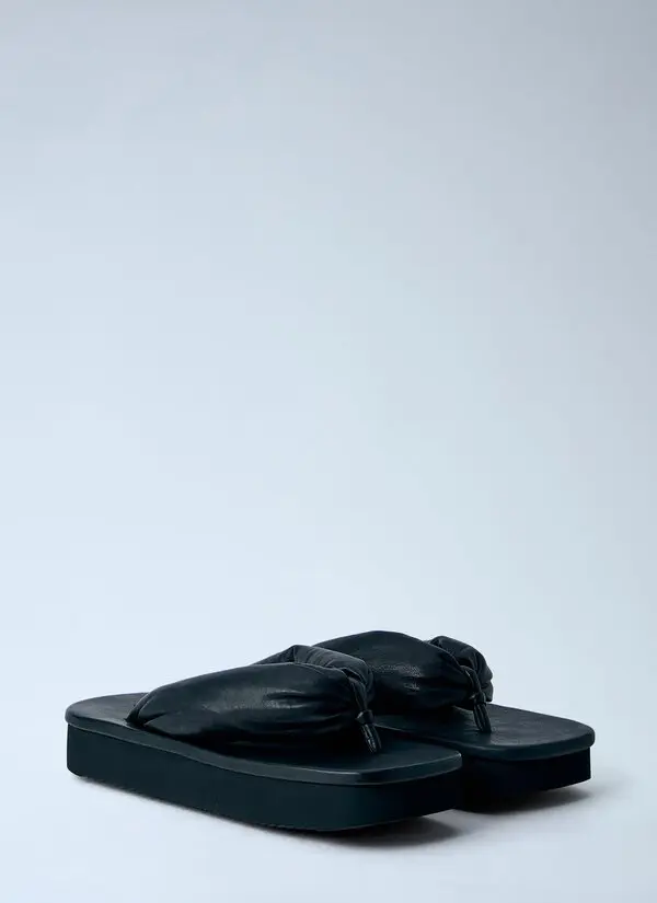 Rick Owens Hollywood Flip Flop Leather Sandals