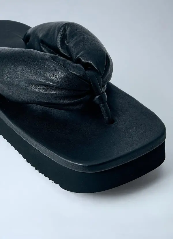 Rick Owens Hollywood Flip Flop Leather Sandals
