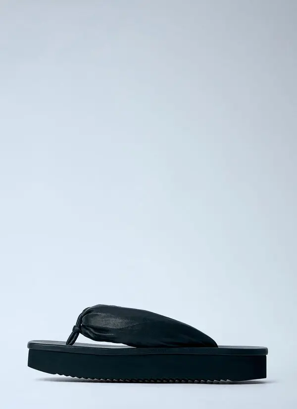 Rick Owens Hollywood Flip Flop Leather Sandals