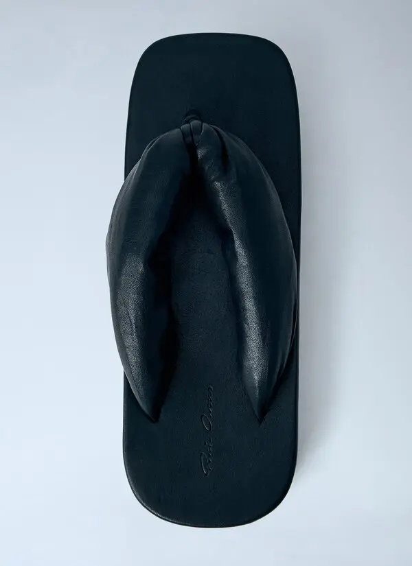 Rick Owens Hollywood Flip Flop Leather Sandals