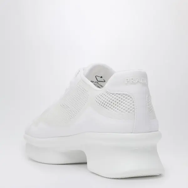 Prada Fabric And Mesh Low-top Sneakers - White