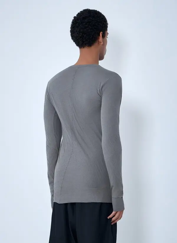 Rick Owens Crewneck Long Sleeve T-shirt - Gray