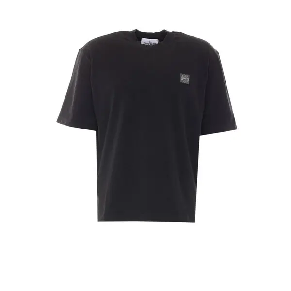 Stone Island Compass Patch Logo T-shirt - Black