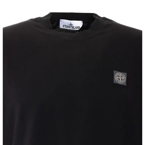 Stone Island Compass Patch Logo T-shirt - Black